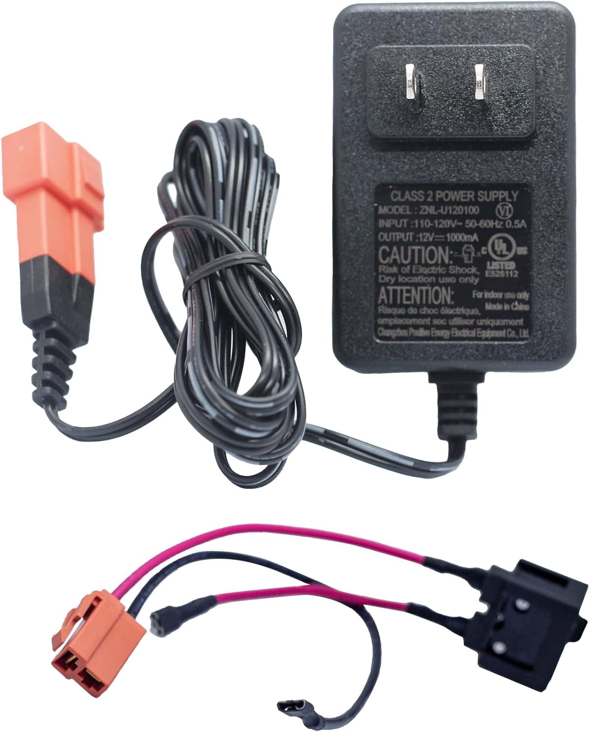12 Volt Battery Charger for Ride On Toys and Battery Wire 12V Kids Ride ...