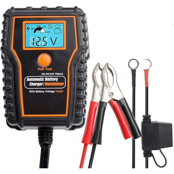12 Volt Battery Maintainer Battery Trickle Charger Float Charger LCD ...