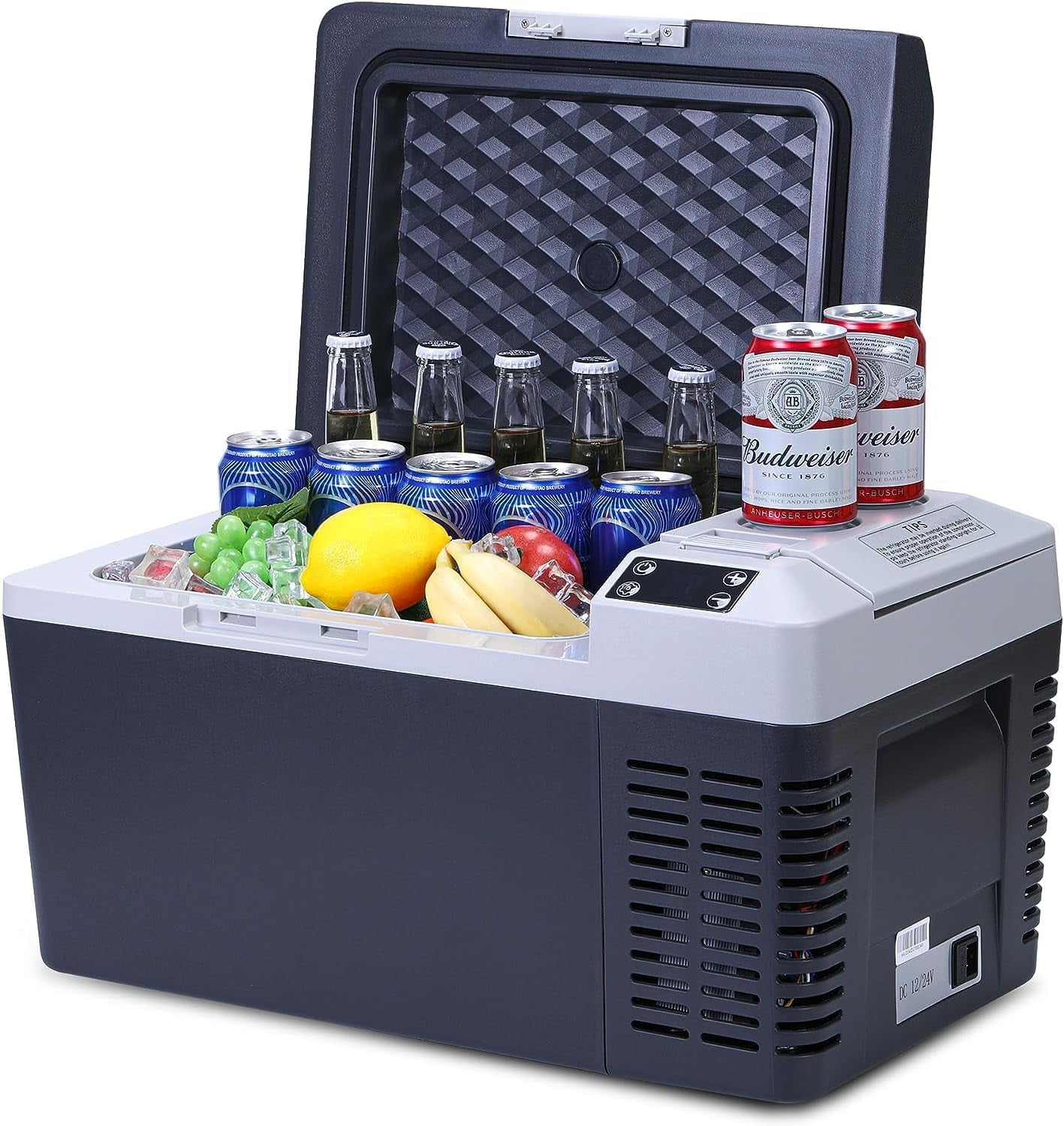 12 Volt Car Refrigerator, 21QT (20L) Car Fridge Electric Cooler, 12/24V ...
