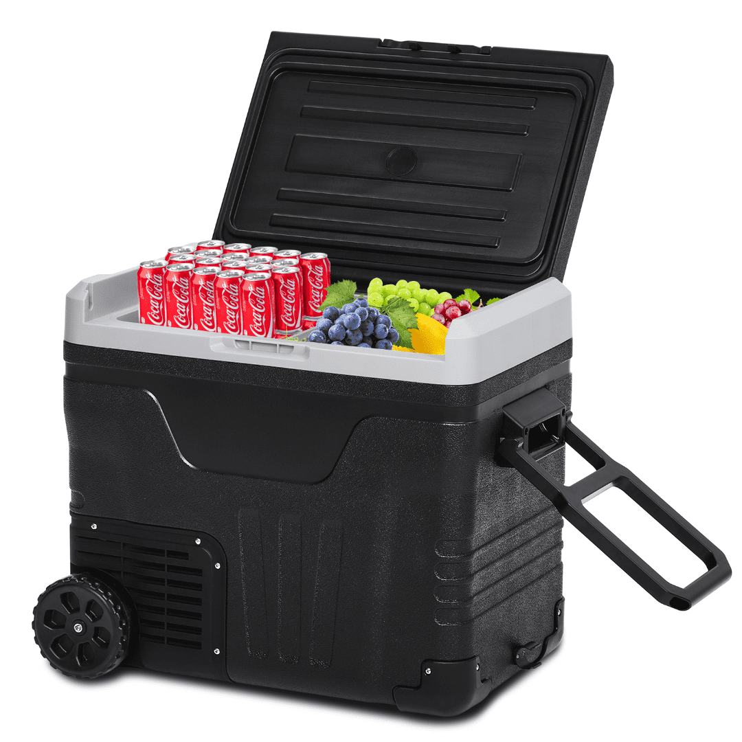 12 Volt Car Refrigerator 53 Quart (50L) Portable Refrigerator Freezer ...