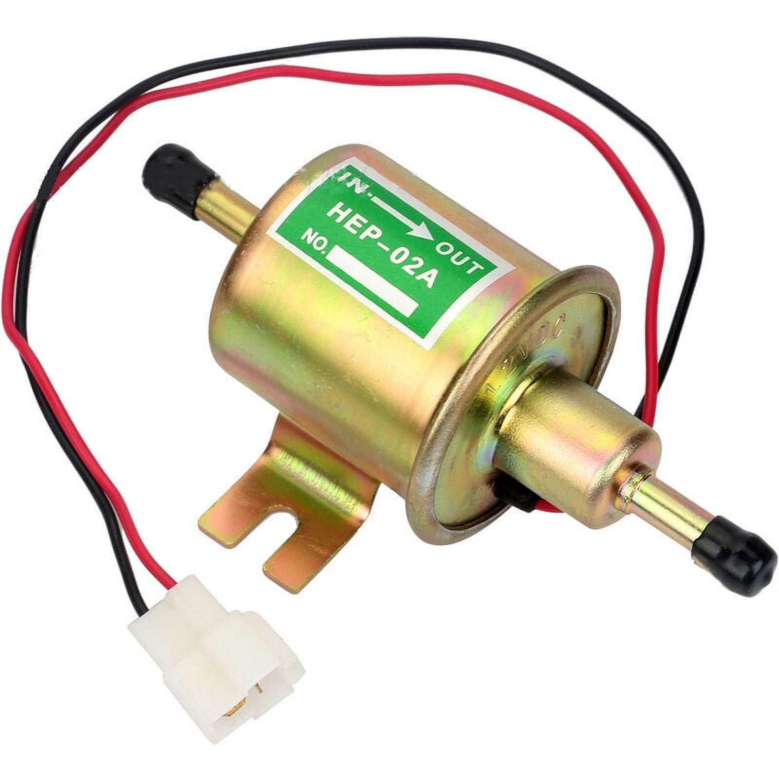 12 Volt Electric Fuel Pump, Universal Low Pressure System for Carbureted Engines, Lawnmowers ...