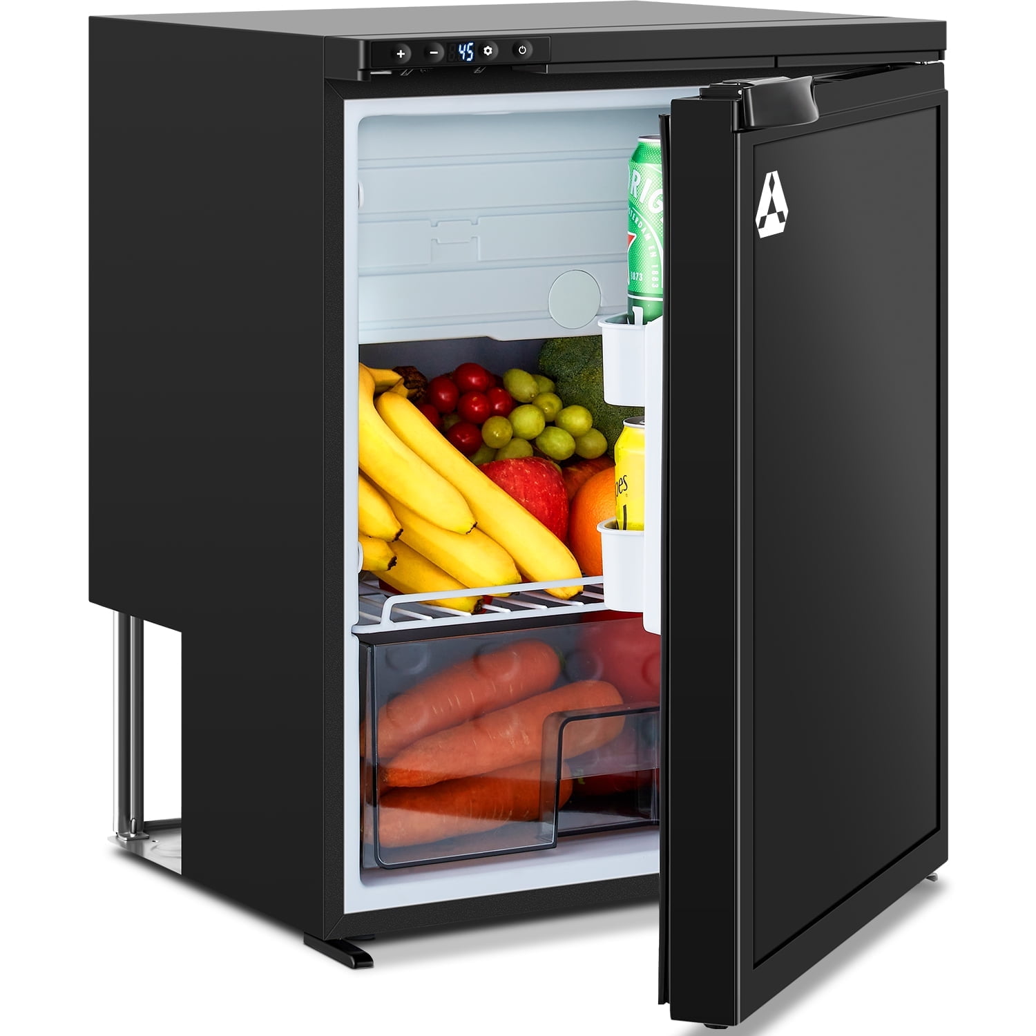 12 Volt Refrigerator, Aobosi 65L(2.3cu.ft.) RV Fridge Freezer, Car ...