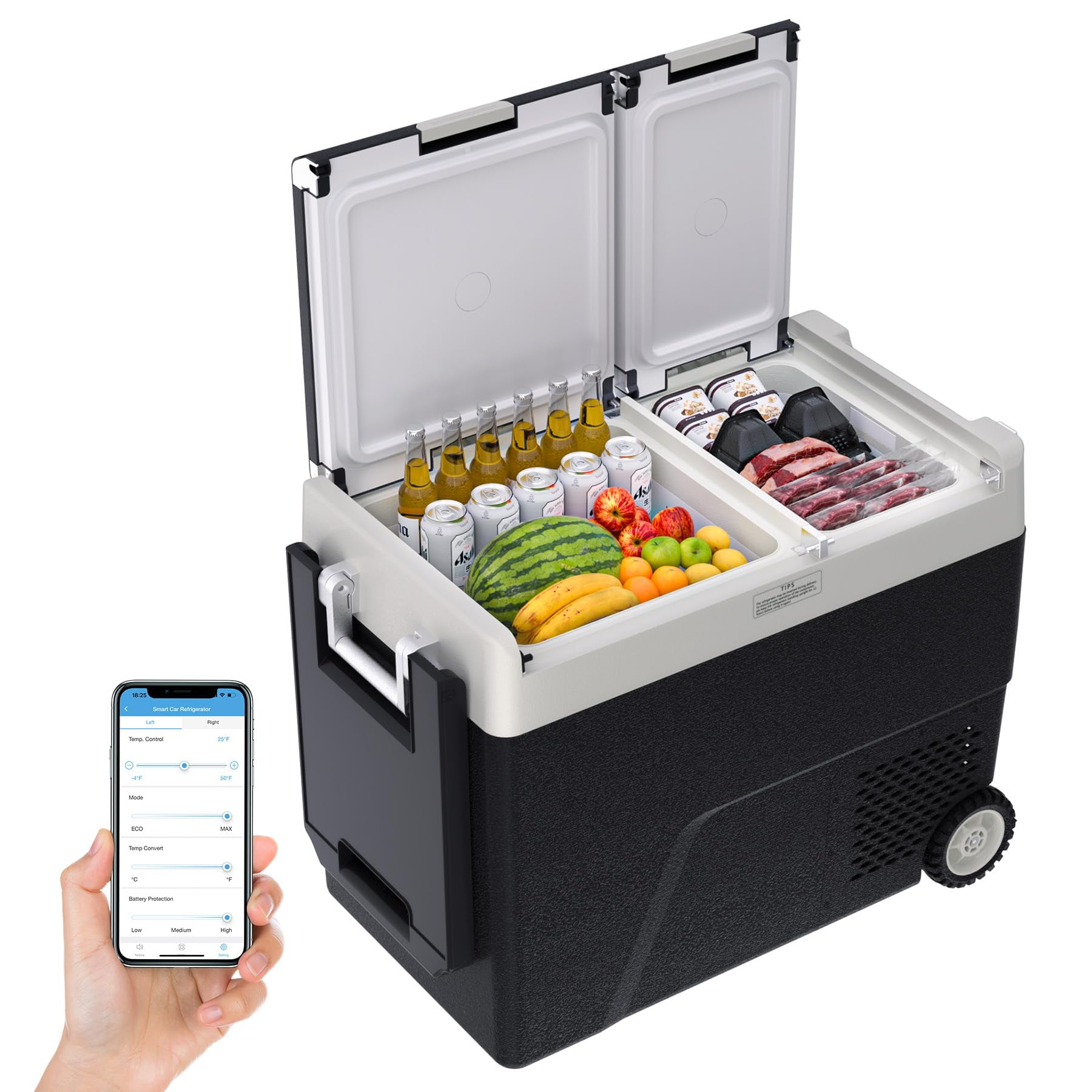 12 Volt Refrigerator, Electric Cooler, Portable Freezer, 12V Fridge -4 ...