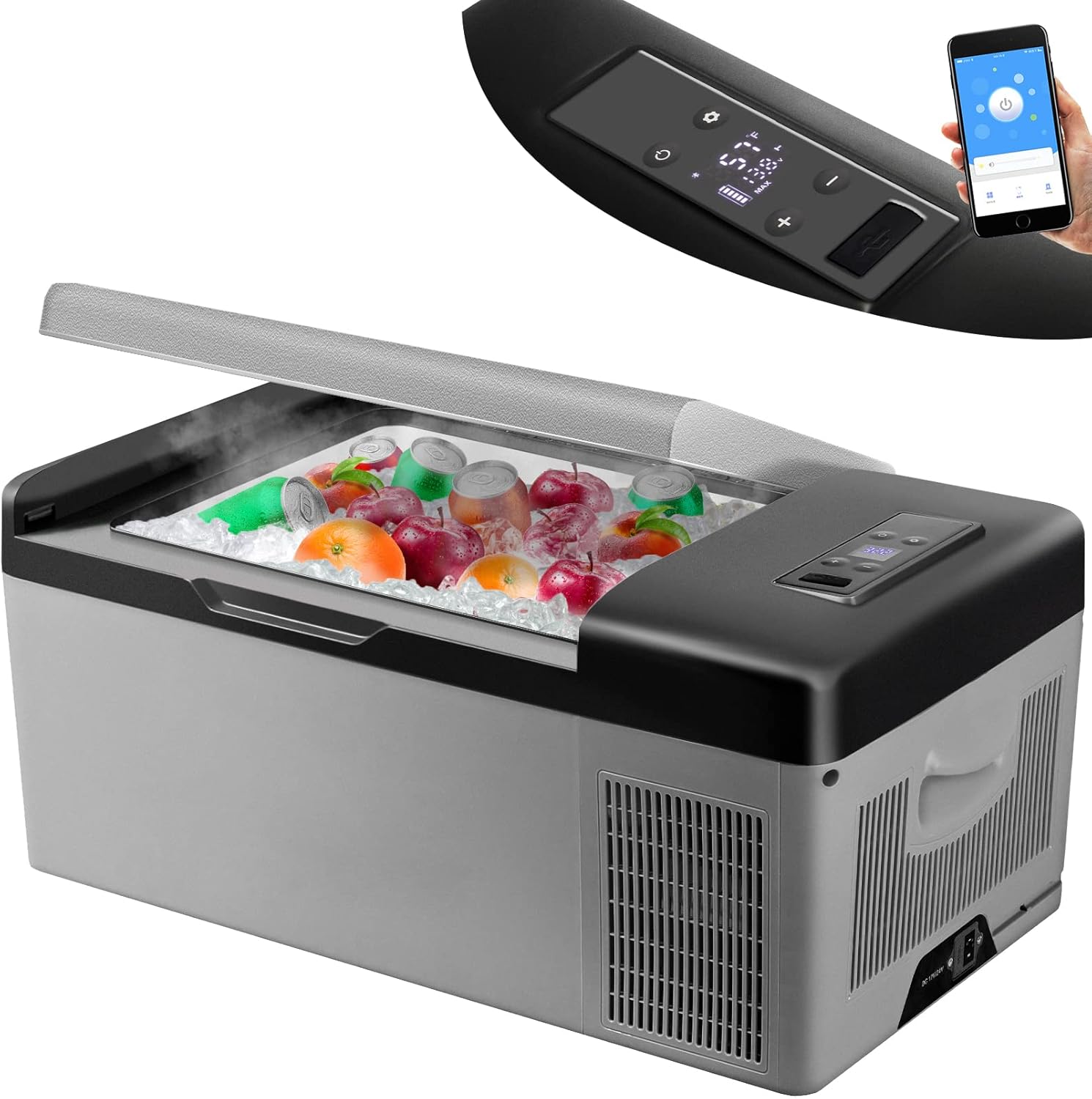 12 Volt Refrigerator, Portable Refrigerator (-4℉~68℉) With APP Control ...
