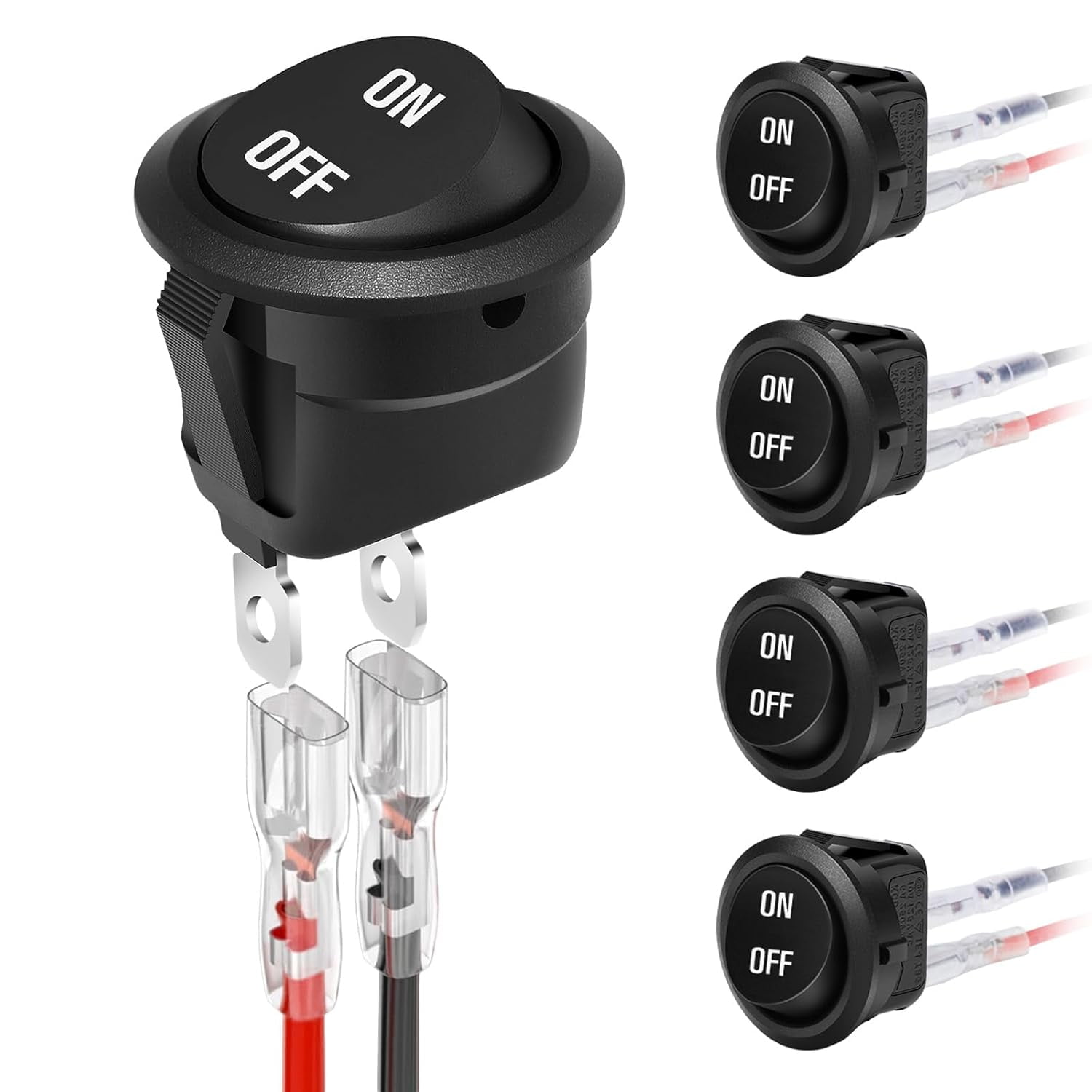 12 Volt Round Rocker Switch,On Off Rocker DC Switch,Round Toggle Switch ...