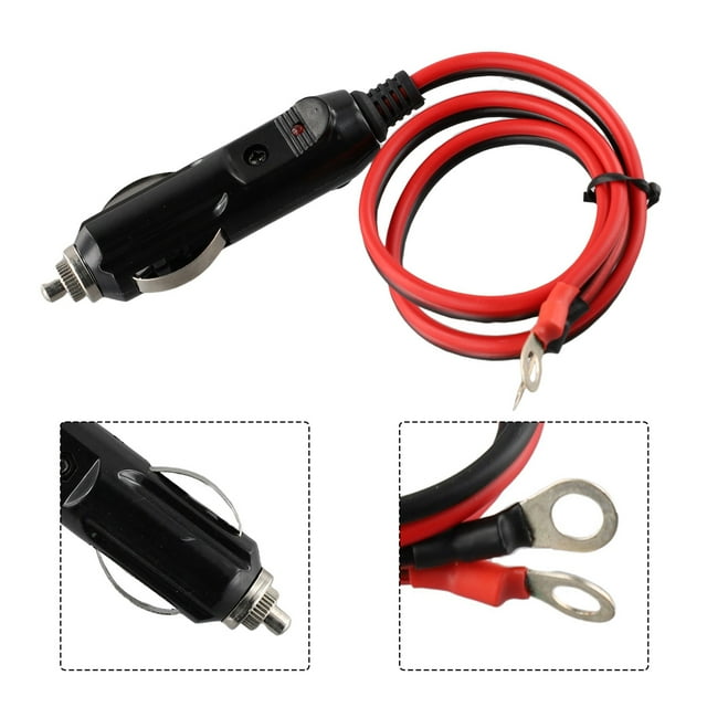 12 Volts Heavy Duty 15A Male Plug Cigarette Lighter Adapter Power Supply Cord - Walmart.com
