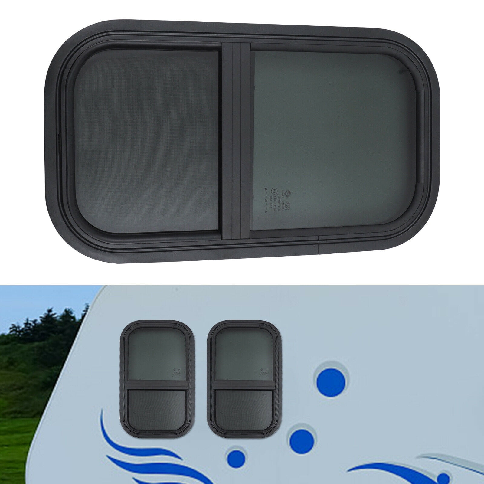 12" W x 22" H Camper Teardrop Cargo Vertical Trailer Window Replacement ...