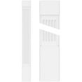 12"W x 90"H x 2"P Fluted PVC Pilaster w/Standard Capital & Base (Pair ...