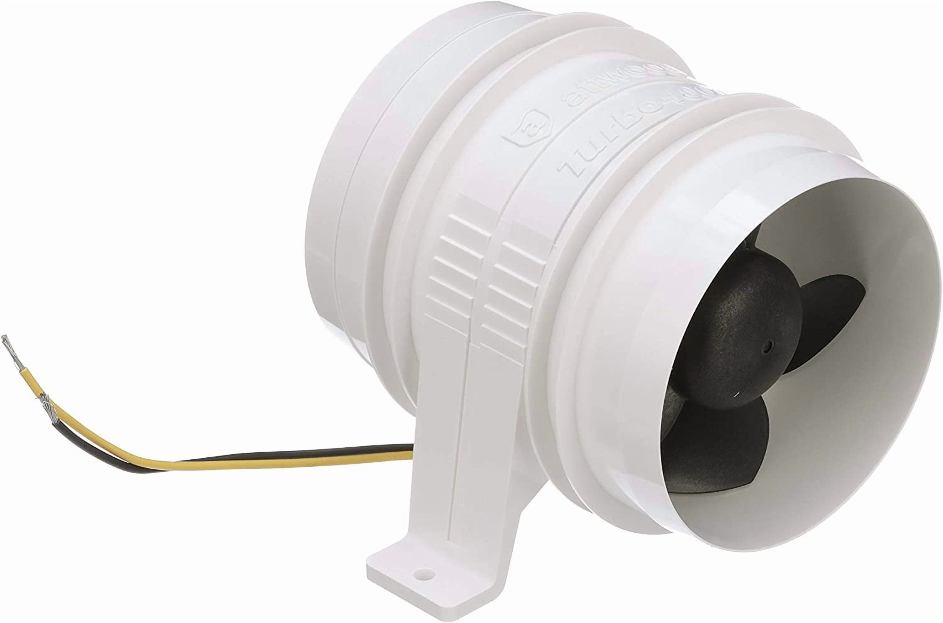 12- Water-Resistant In-Line Blower for 4-Inch Vent Hose, Marine-Grade ...