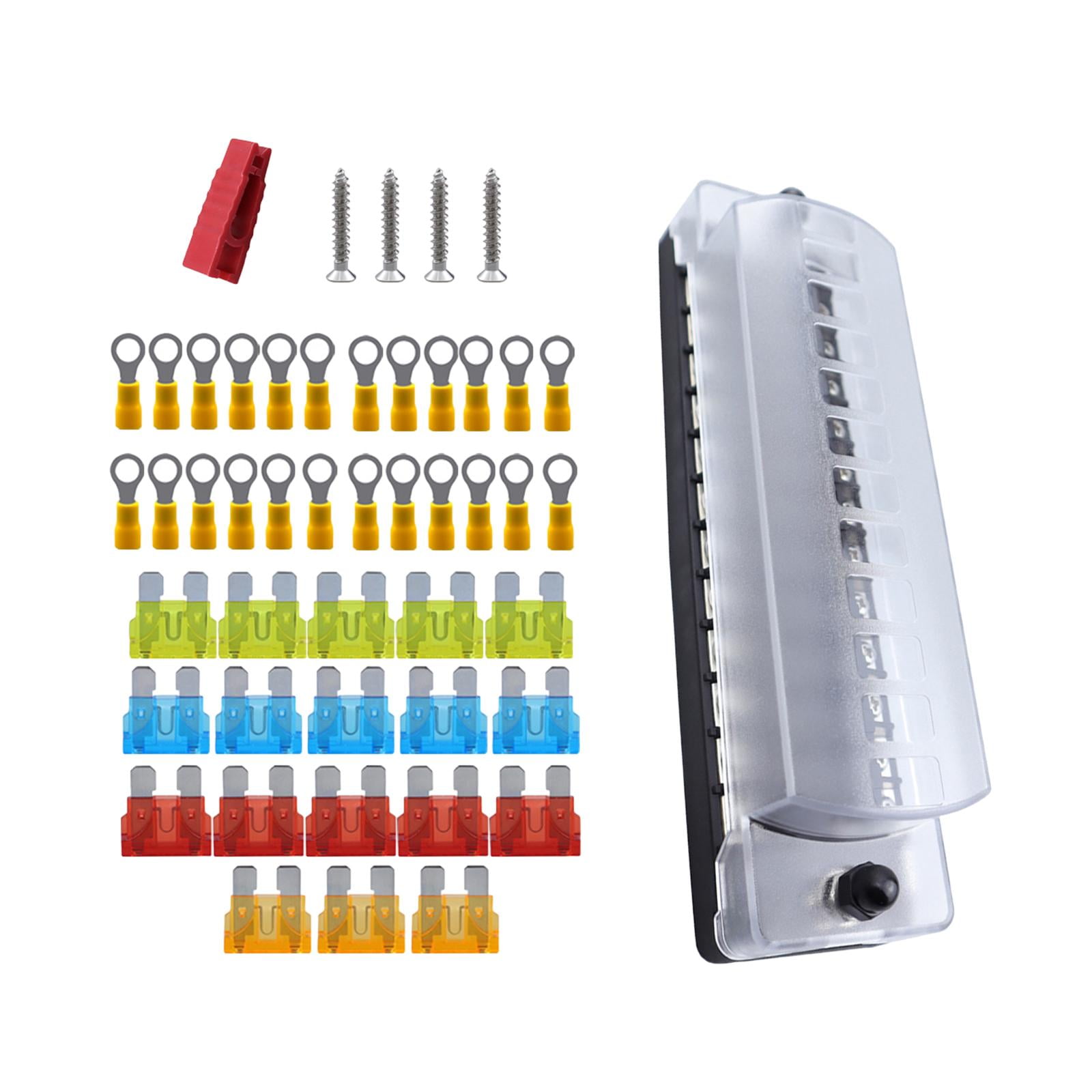 12 Way Blade Fuse Block Waterproof Automotive Fuse Box for SUV Car Auto ...