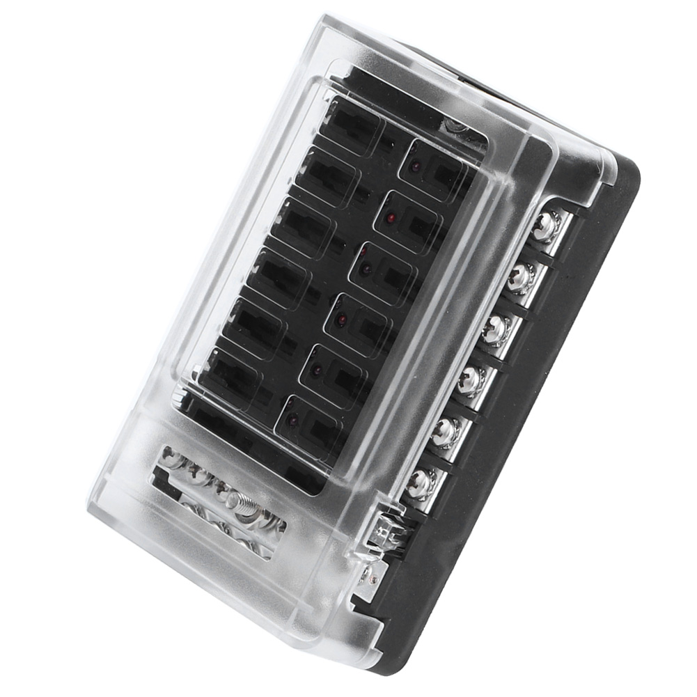 12 Way Blade Fuse Box ATO ATC Block Holder Waterproof Cover with ...