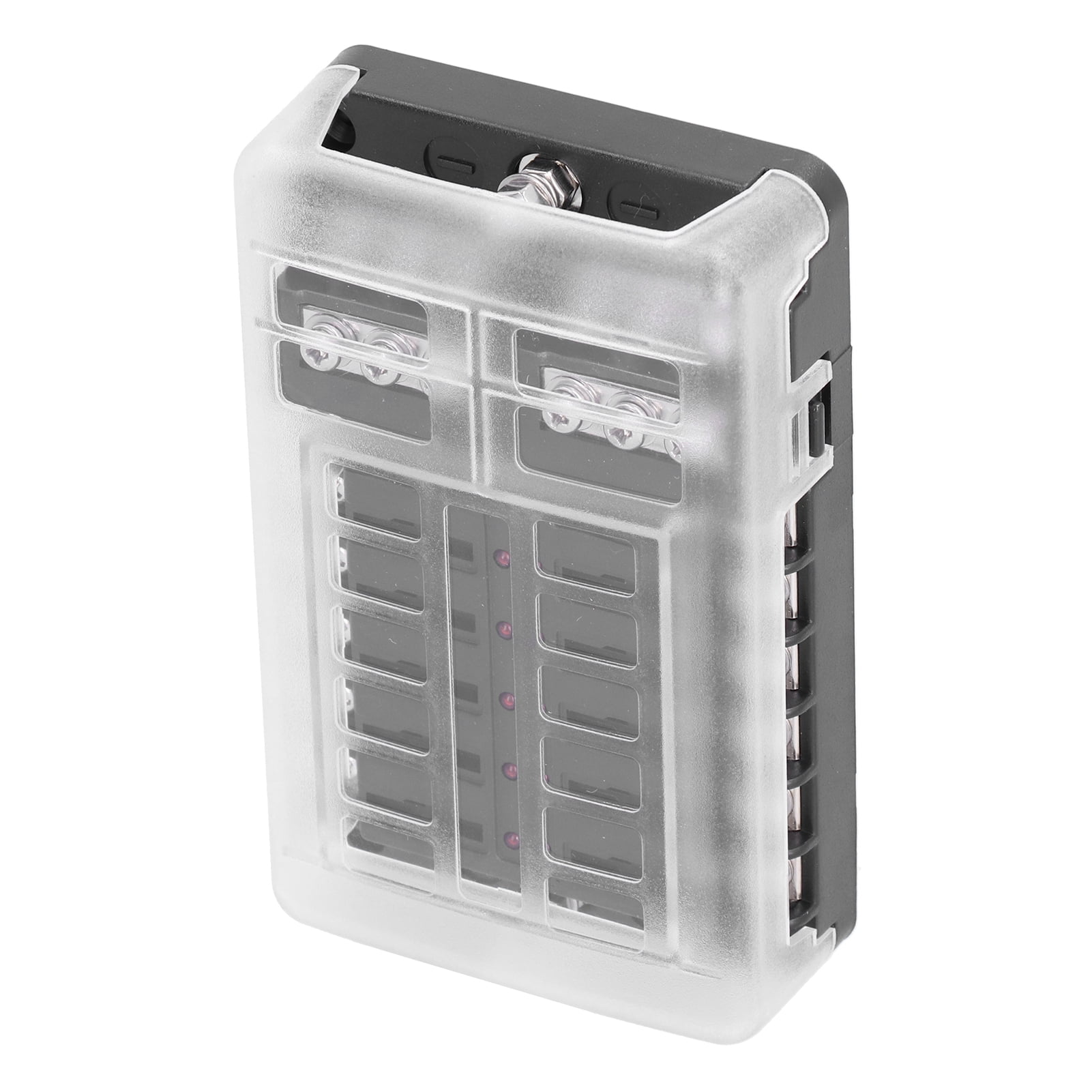 12-Way Fuse Box Block with Negative Bus LED Light Indication Protection ...
