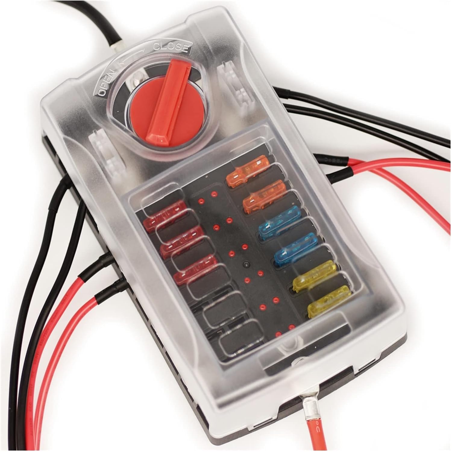 12 Way Fuse Box with Screw Blade Fuses Holder Block Car Fuses Universal ...