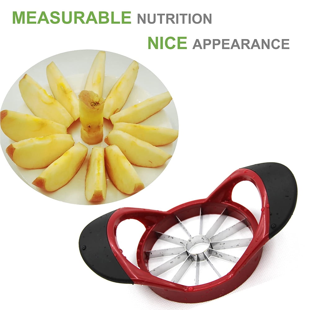 12-Wedge Stainless Steel Apple Slicer Apple Slicer Corer, 12-Slice Durable Apple Slicer Corer ...