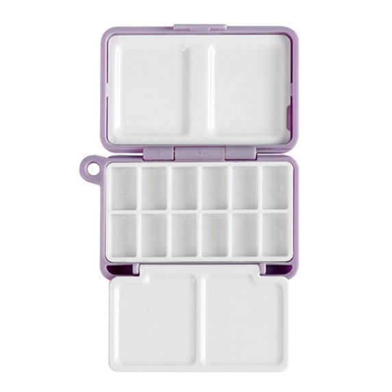 12 Well Folding Palette Box Paint Mixing Tray For Watercolour Oil ...