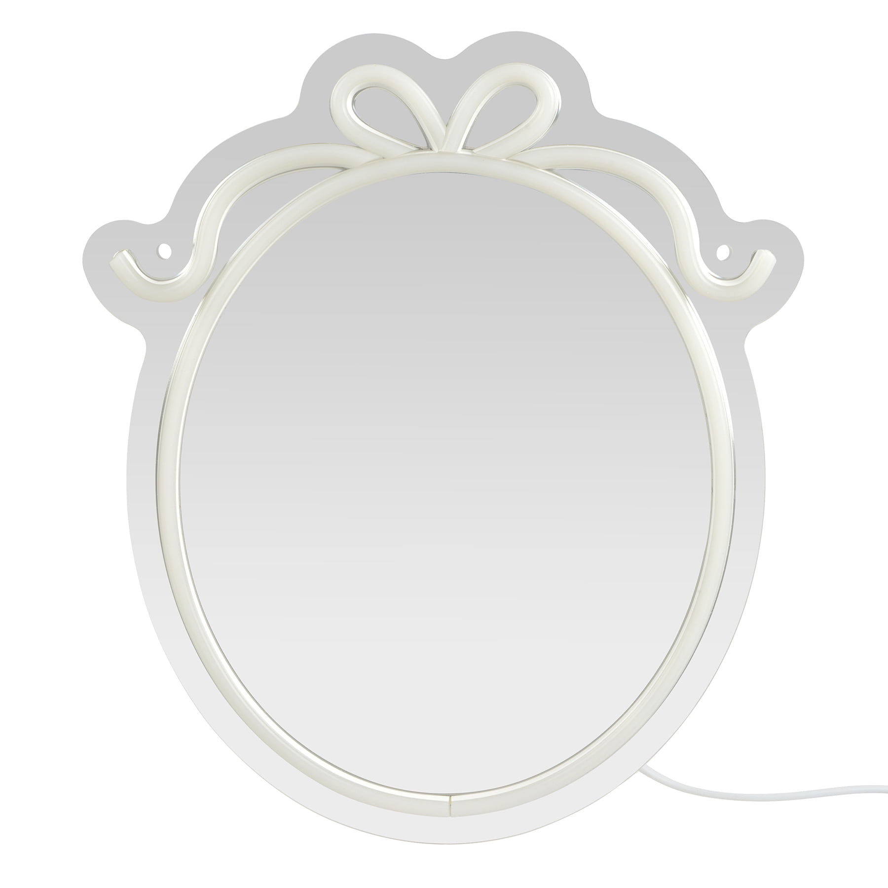 12" White LED Neon Light Bow Mirror by Ashland® - Spring Home Decor ...