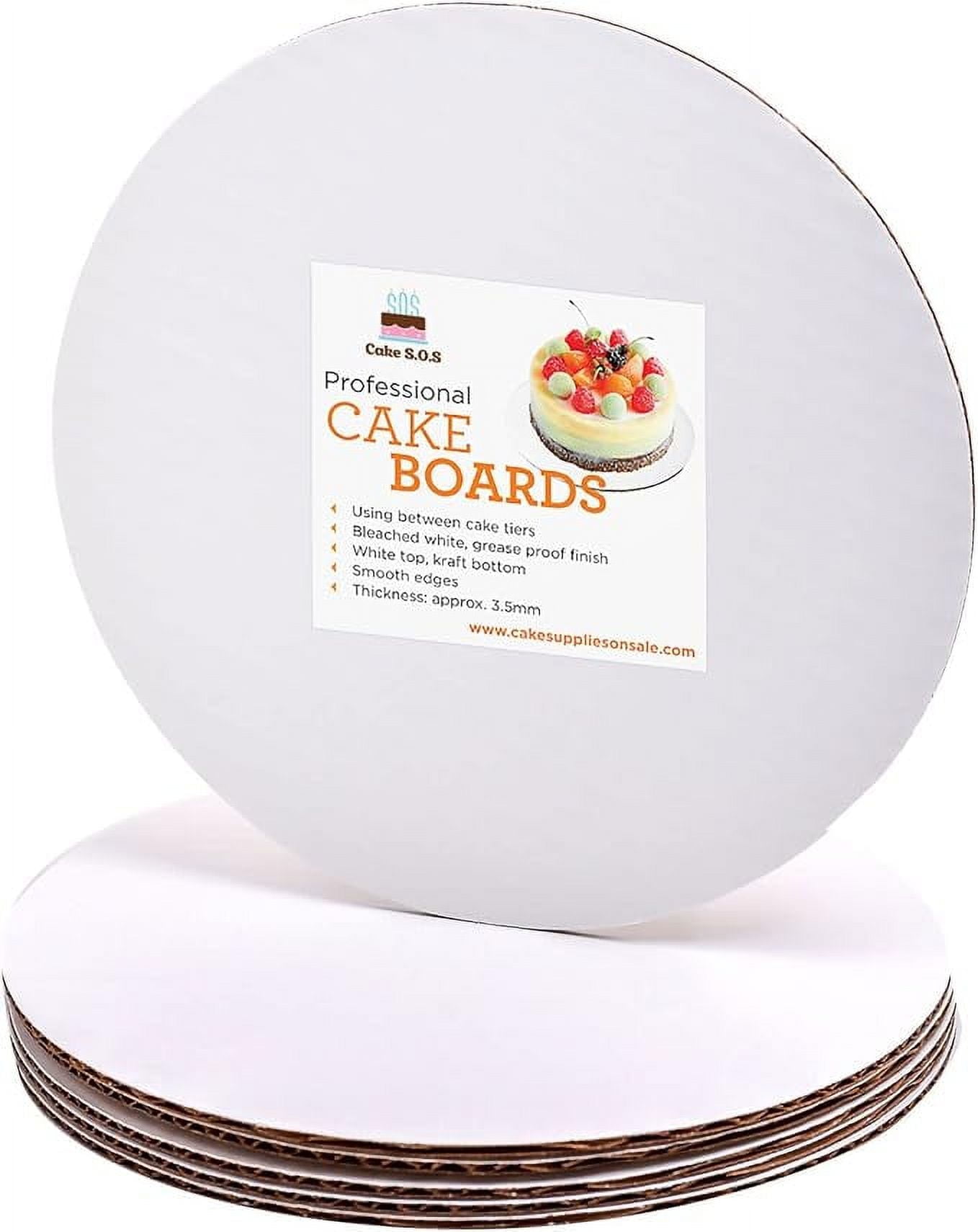 12" White Round Coated Cakeboard,Waxed Greaseproof, Disposable ...