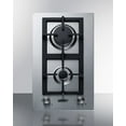 Summit's 12" Wide 2-Burner Gas Cooktop, Stainless Steel Stove for Small ...