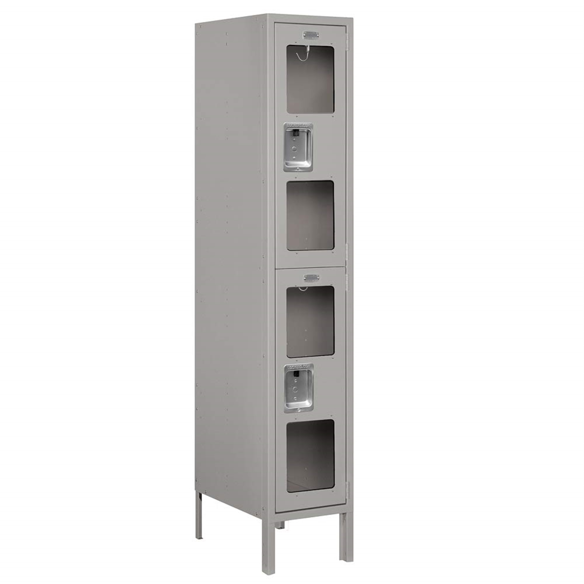 12" Wide Double Tier See-Through Metal Locker - 1 Wide - 5 Feet High ...