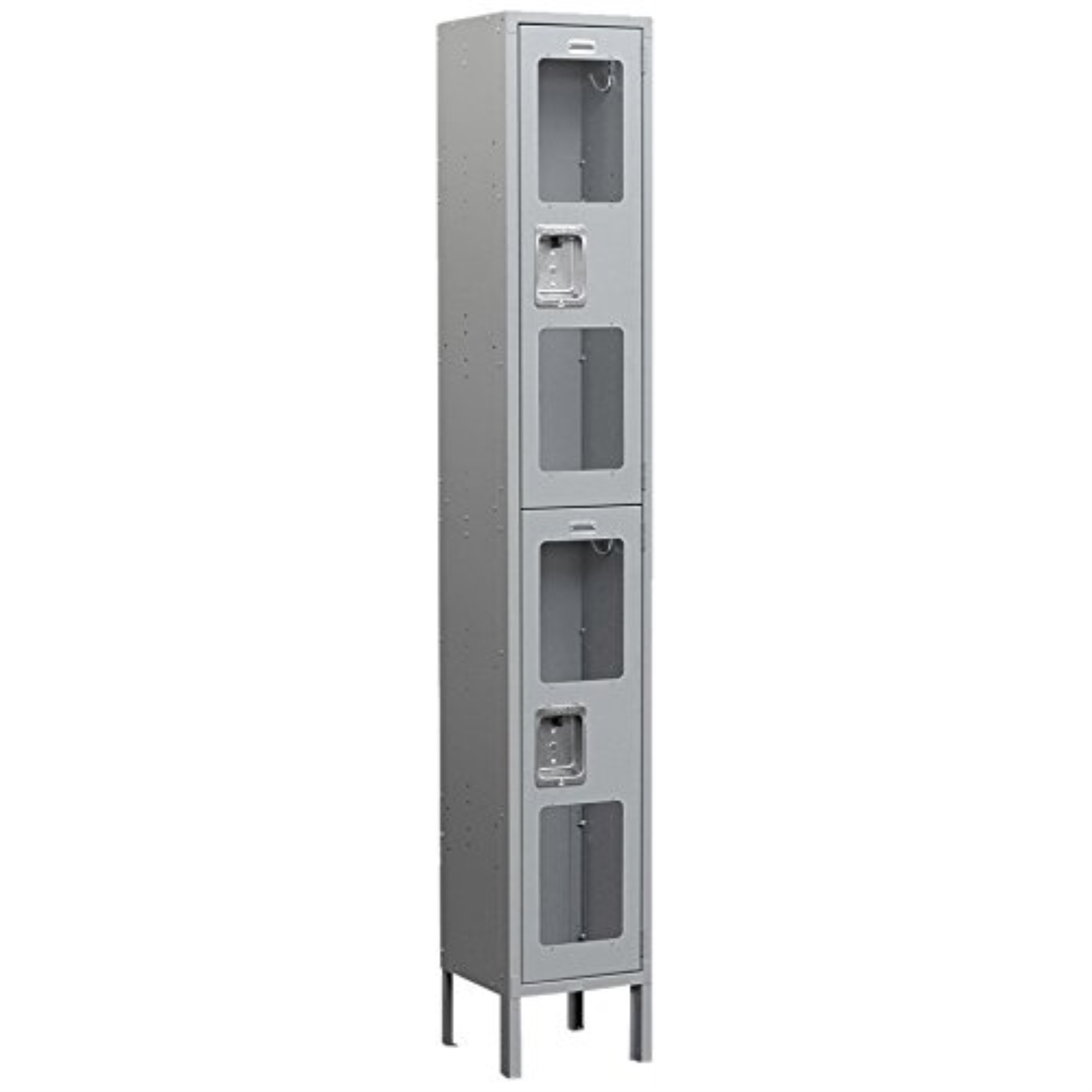 12" Wide Double Tier See-Through Metal Locker - 1 Wide - 6 Feet High ...