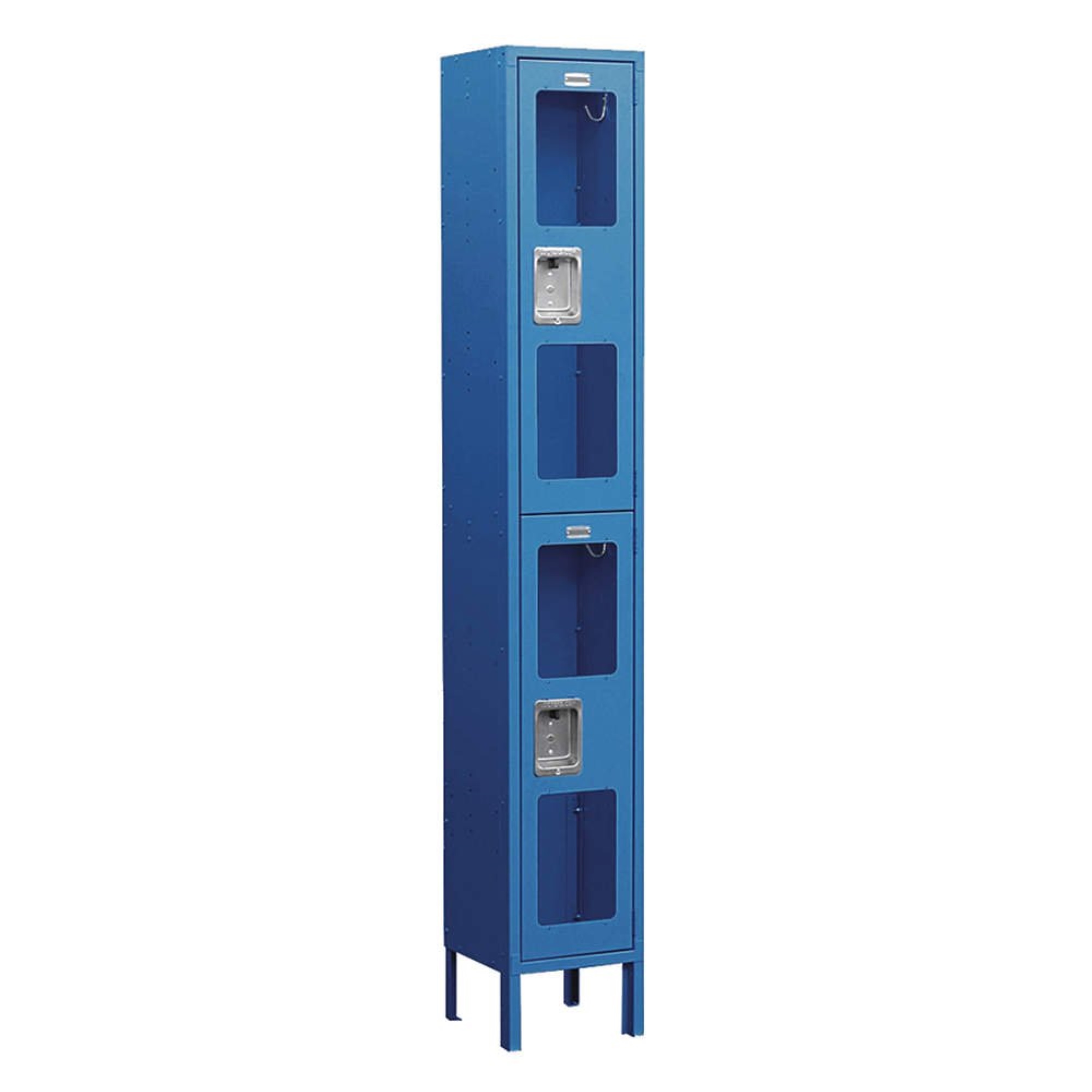 12" Wide Double Tier See-Through Metal Locker - 1 Wide - 6 Feet High ...