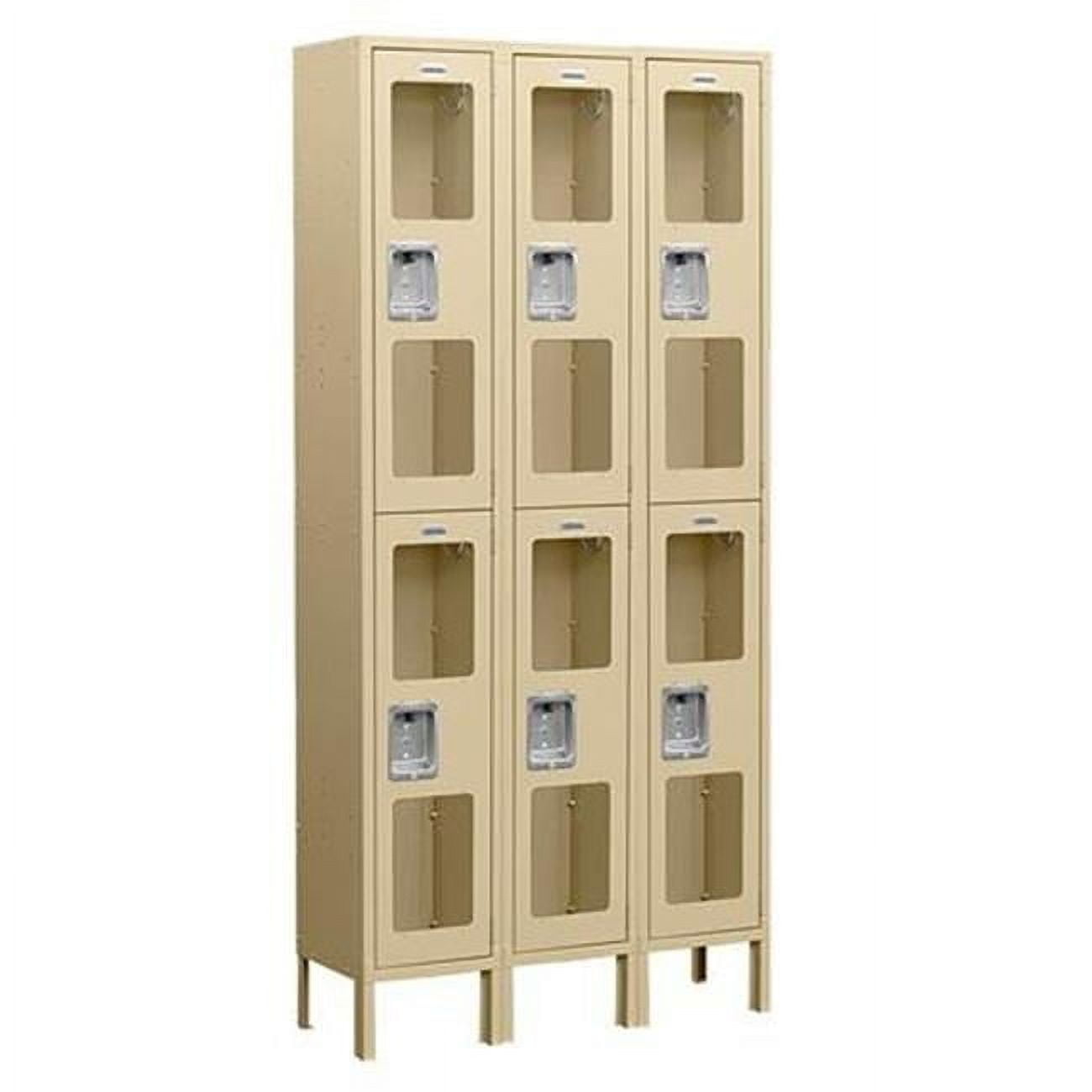 Salsbury Industries See-Through Metal Locker - Double Tier - 3 Wide ...