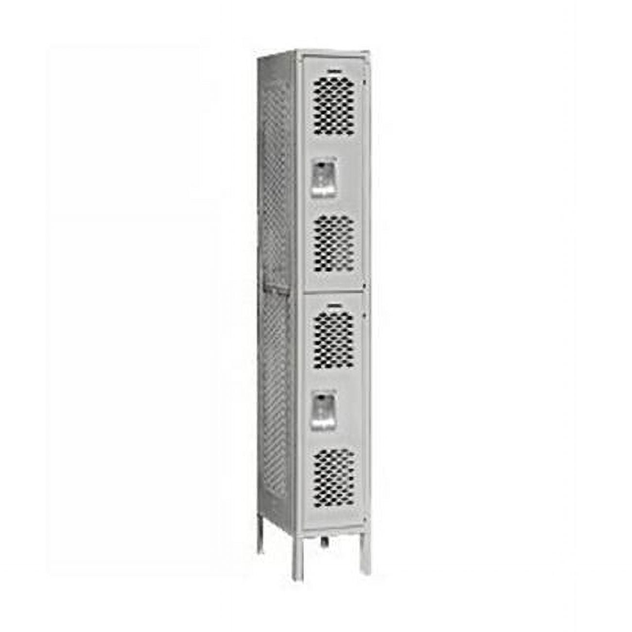 12" Wide Double Tier Vented Metal Locker - 1 Wide - 6 Feet High - 15 ...