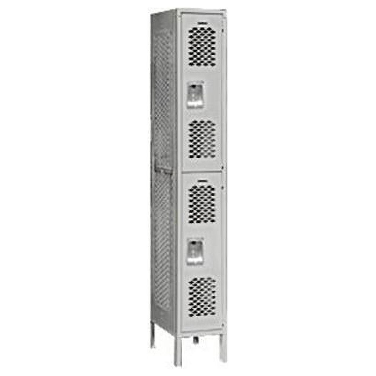 12" Wide Double Tier Vented Metal Locker - 1 Wide - 6 Feet High - 18 ...