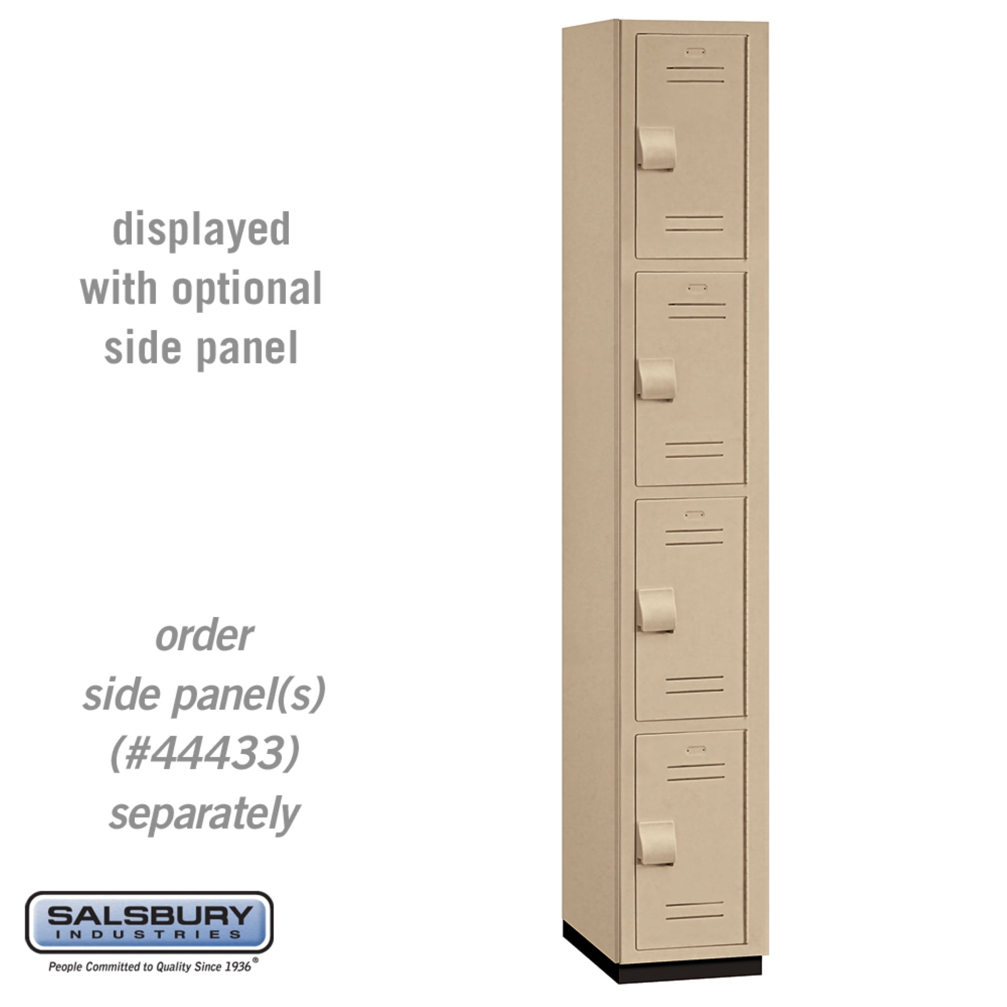 12" Wide Four Tier Heavy Duty Plastic Locker - 1 Wide - 6 Feet High ...