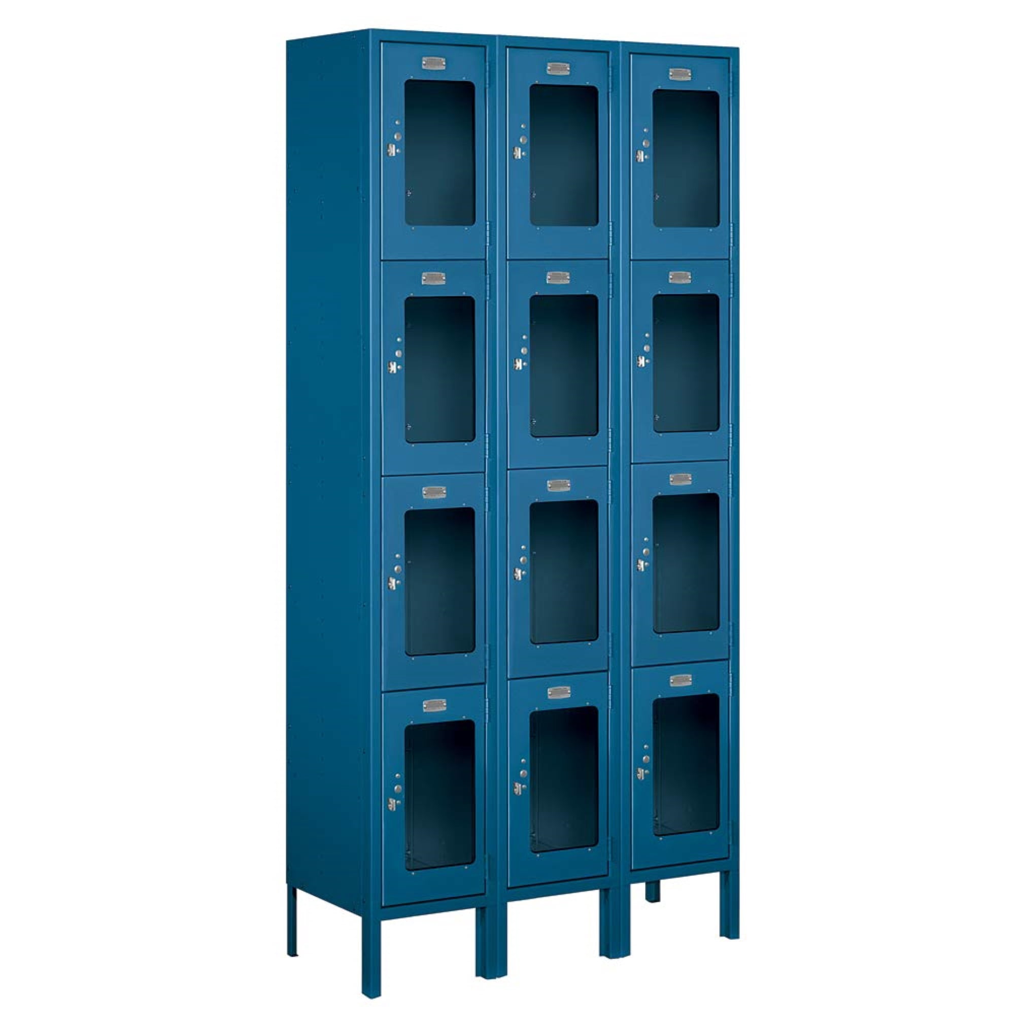 12" Wide Four Tier See-Through Metal Locker - 3 Wide - 6 Feet High - 12 ...