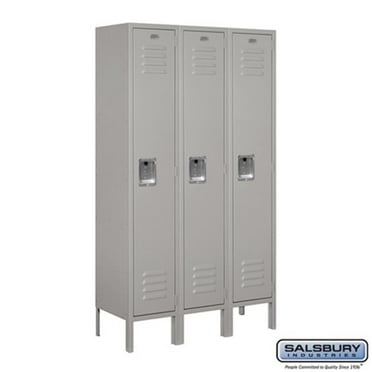Salsbury Industries Extra Wide Vented Metal Locker - Blue - Assembled ...
