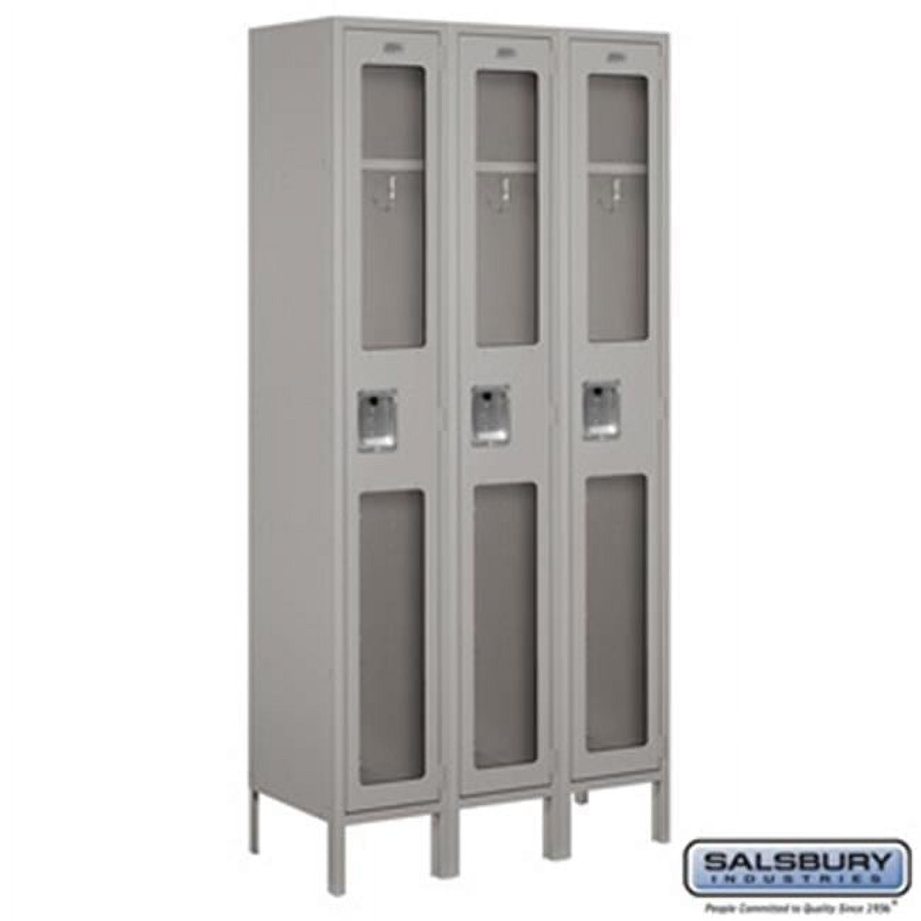 12" Wide Single Tier Standard Metal Locker - 3 Wide - 6 Feet High - 15 ...