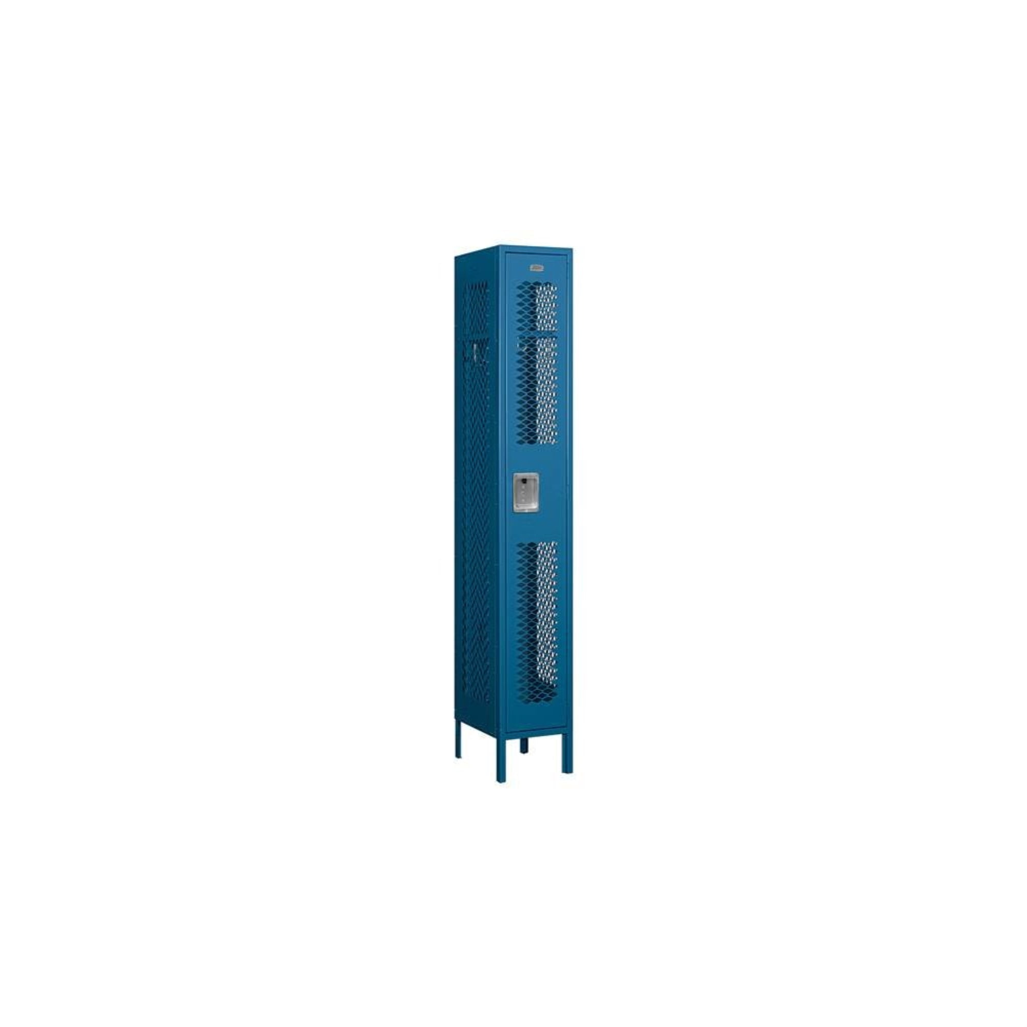 12" Wide Single Tier Vented Metal Locker - 1 Wide - 6 Feet High - 15 ...