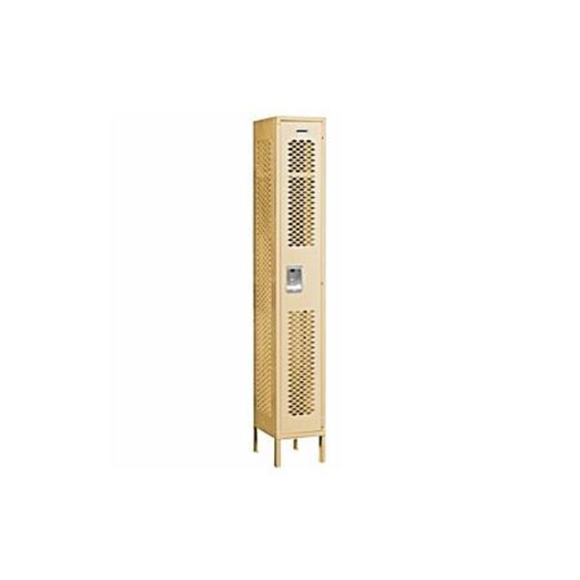 12" Wide Single Tier Vented Metal Locker - 1 Wide - 6 Feet High - 15 ...