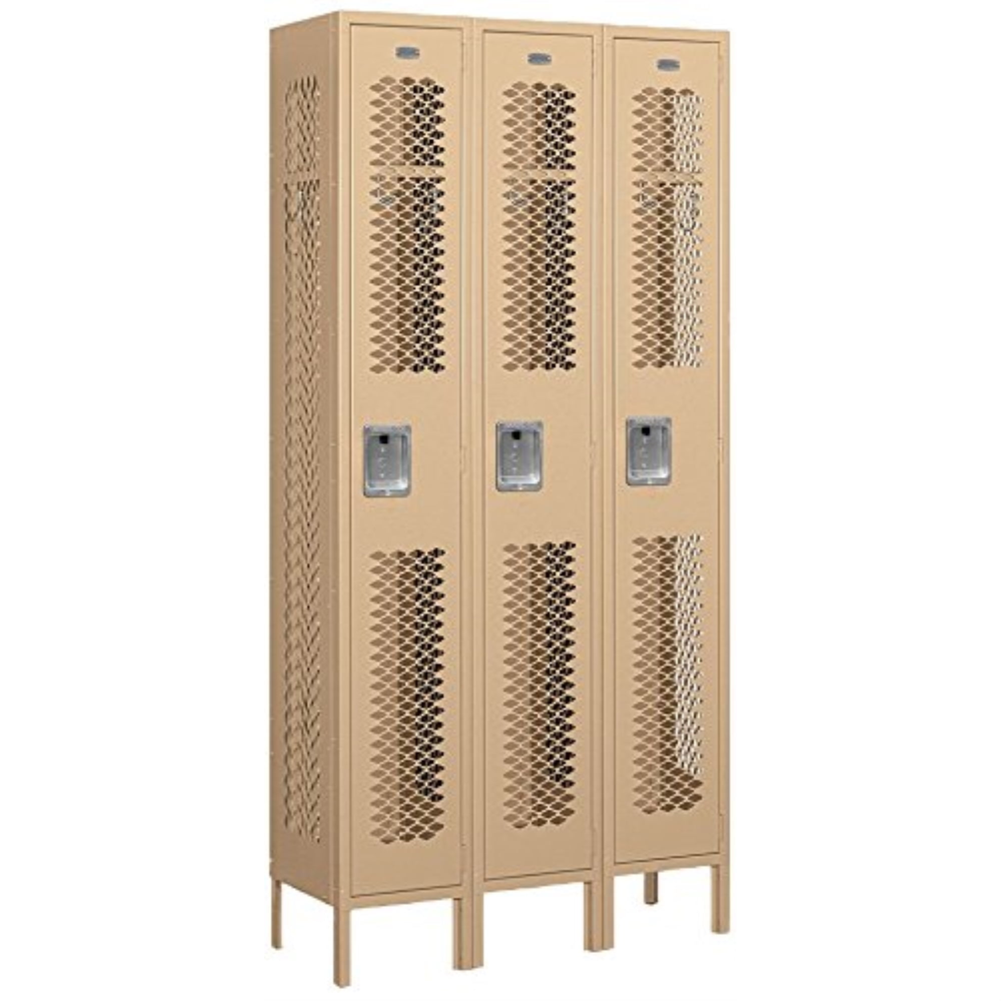 12" Wide Single Tier Vented Metal Locker - 3 Wide - 6 Feet High - 12 ...