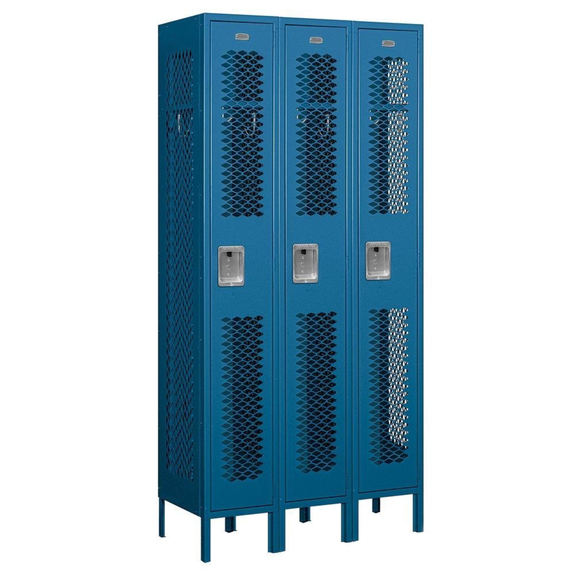 12" Wide Single Tier Vented Metal Locker - 3 Wide - 6 Feet High - 15 ...