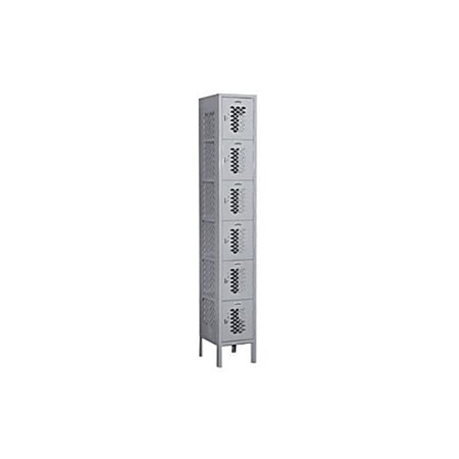 Vented Metal Locker - Six Tier Box Style - 1 Wide - 6 Feet High - 18 ...