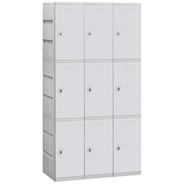 12" Wide Triple Tier See-Through Metal Locker - 1 Wide - 6 Feet High ...