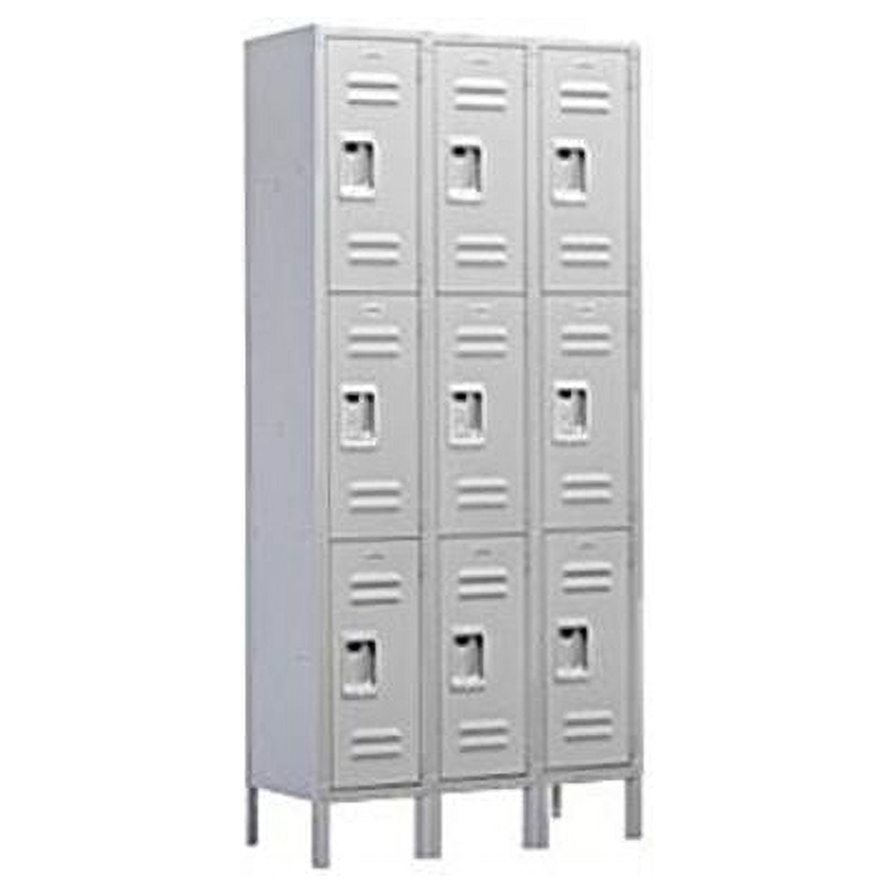12" Wide Triple Tier Standard Metal Locker - 3 Wide - 6 Feet High - 18 ...