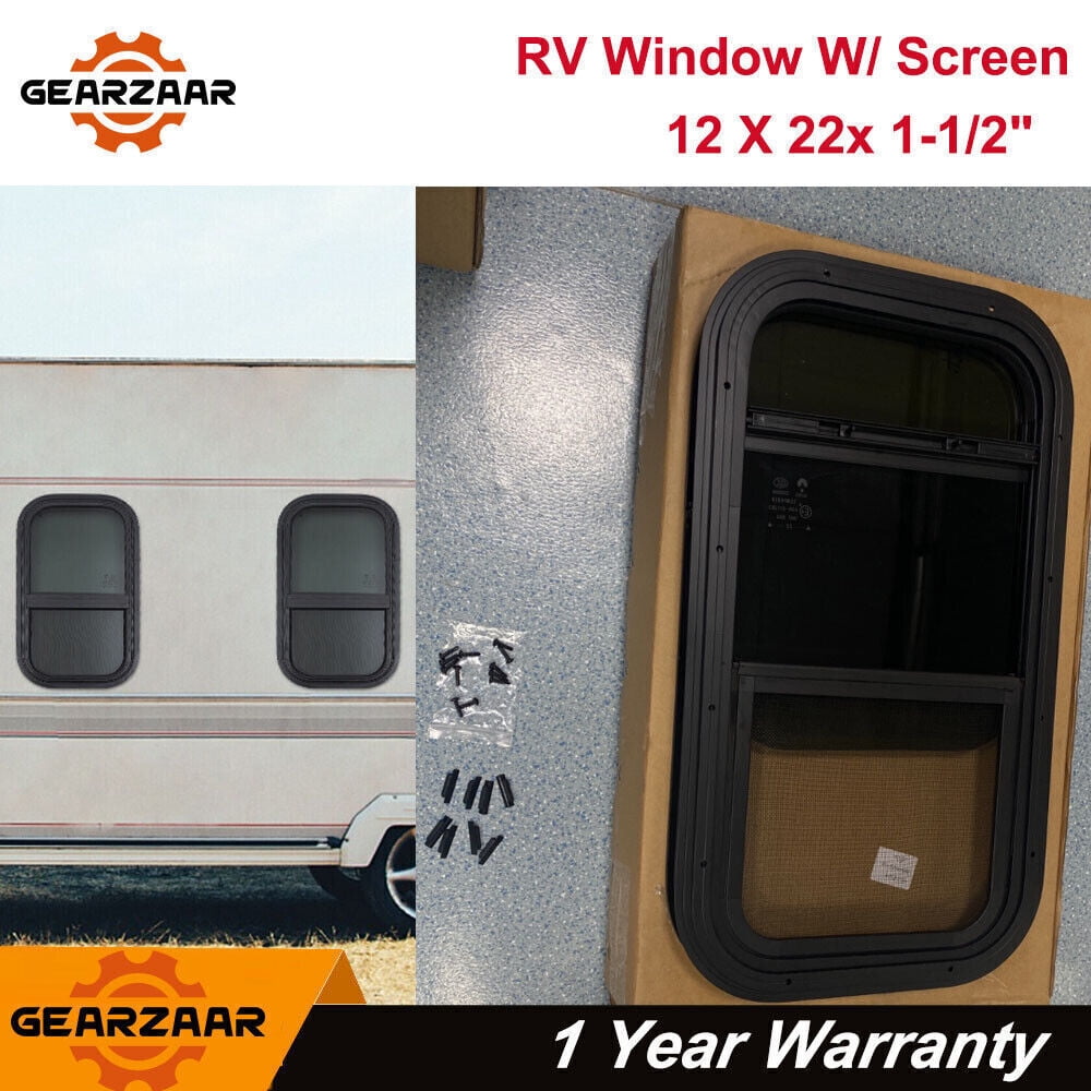 12" Width x 22x 1-1/2" Vertical Slider W/ Screen, RV Window, Camper ...