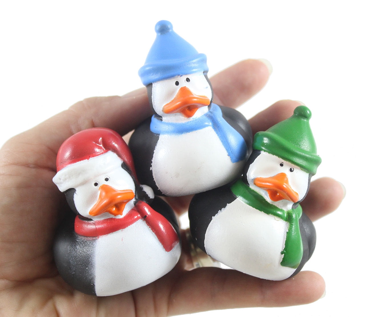 12 Winter Penguin Rubber Duckies - Cute Winter Snow Man Duck Party ...