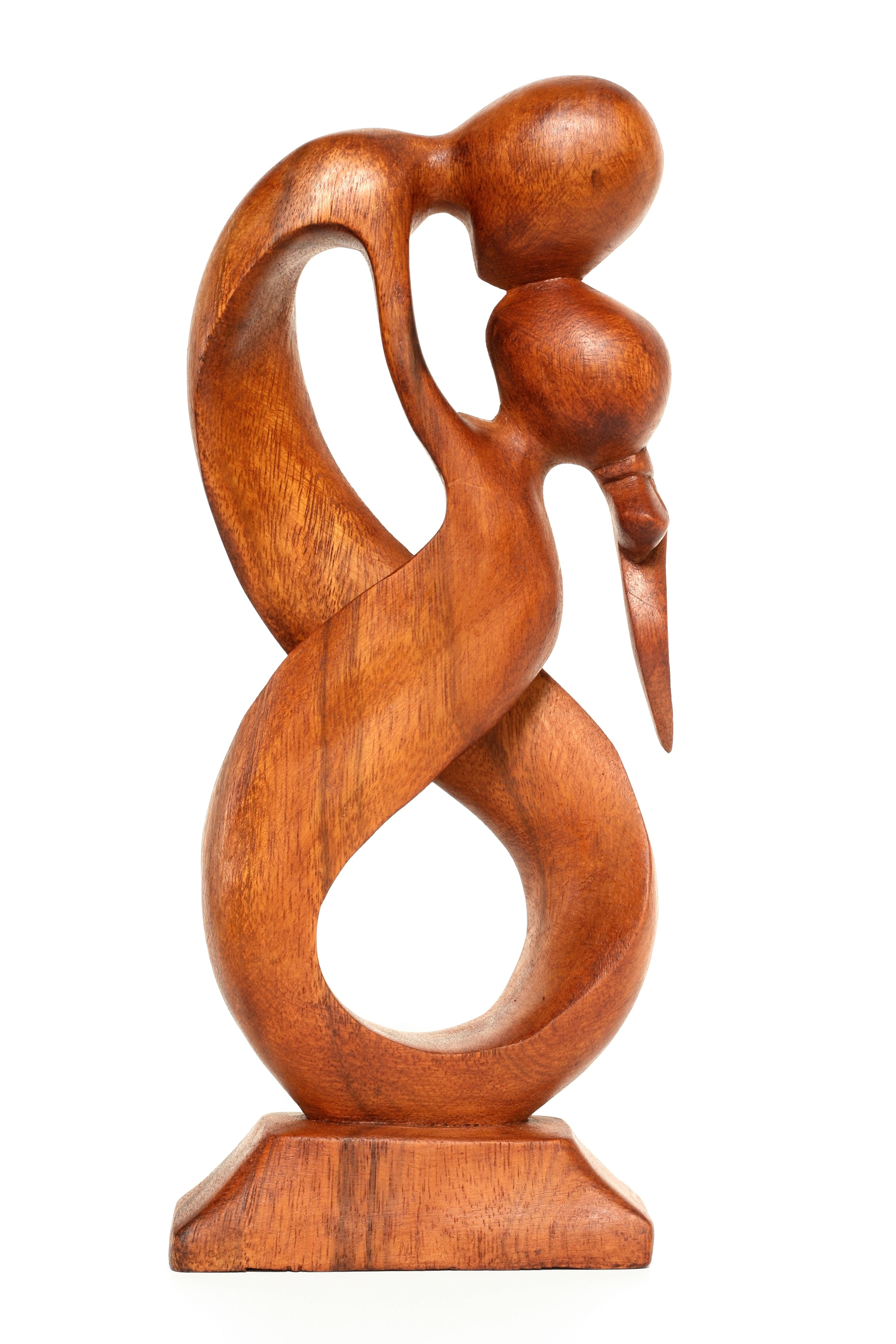 12" Wooden Handmade Abstract Sculpture Statue Handcrafted "Always Yours ...