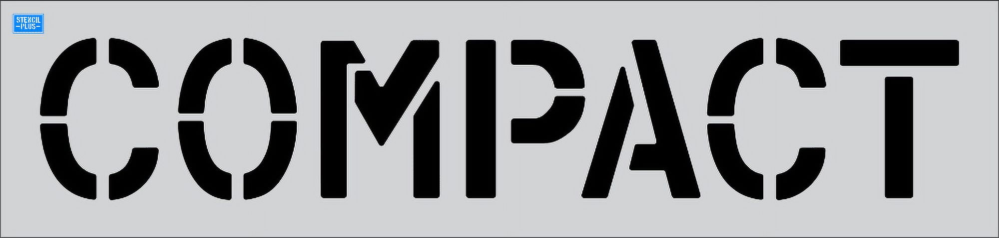 12" Word - COMPACT Parking Lot Pavement Marking Stencil Thickness: .125 ...