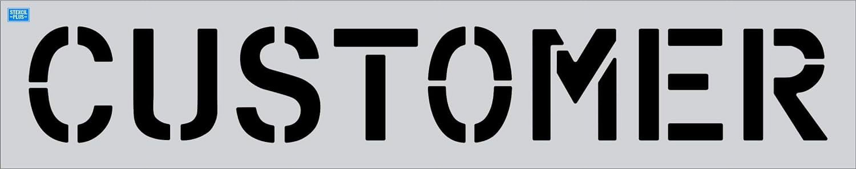 12" Word- Customer Parking Lot Pavement Marking Stencil - Walmart.com