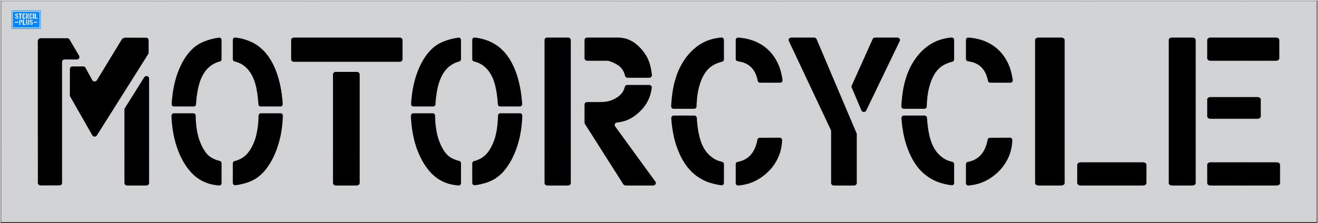 12" Word - MOTORCYCLE Parking Lot Pavement Marking Stencil Thickness ...