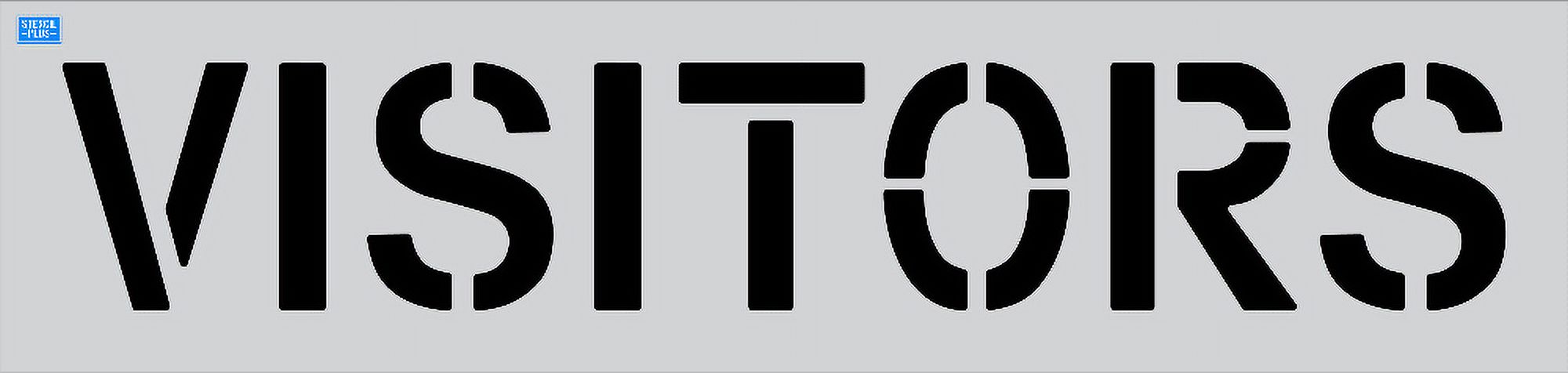 12" Word - VISITORS Parking Lot Pavement Marking Stencil Thickness ...