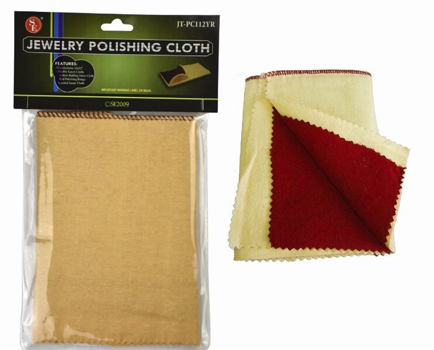 12" X 12" Double Layer Jewelry Polishing Buffing Cloth Silver Gold ...