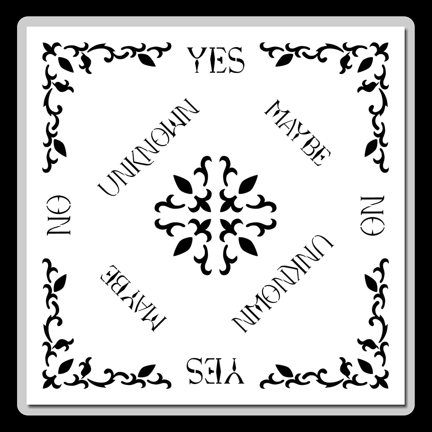 12 X 12-inch Decorative Pendulum Board Stencil with Floral Border and ...
