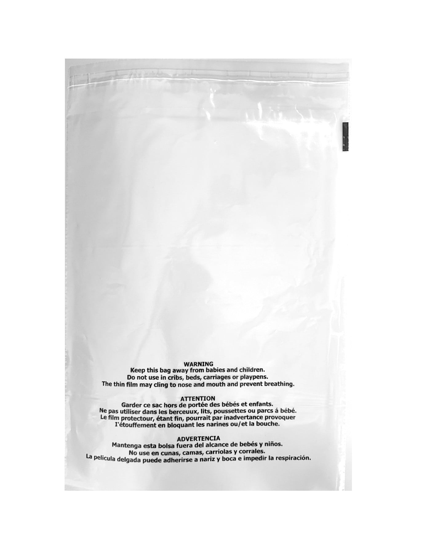 12" X 15.5" Clear Poly Bags with Suffocation Warning | 200 Count Self ...