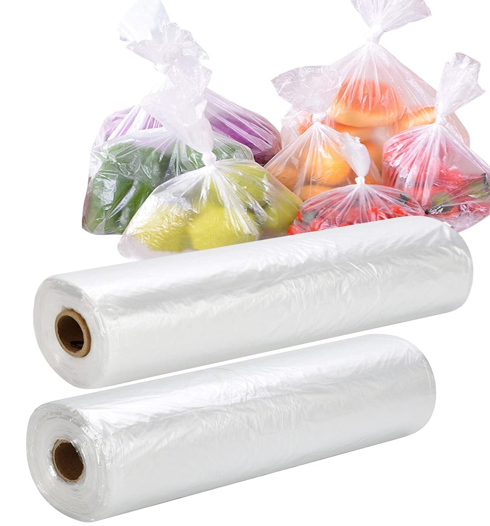 12" X 16" Plastic Bags for Food Storage, 350 Bags/Roll Clear Plastic ...